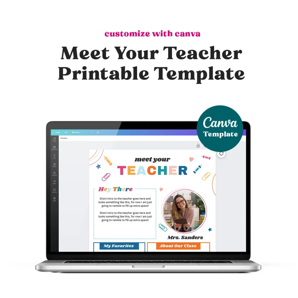 Meet The Teacher Canva Template - Shop Favorite Printables