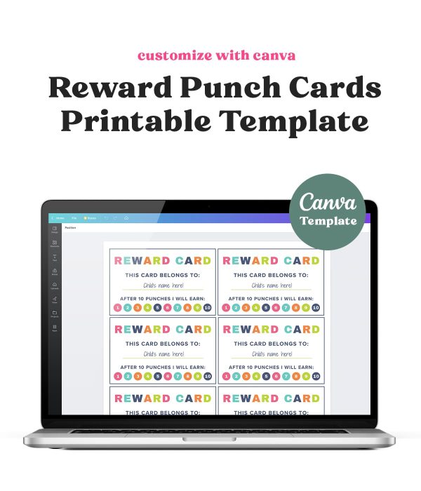 Reward Punch Cards Canva Template - Shop Favorite Printables